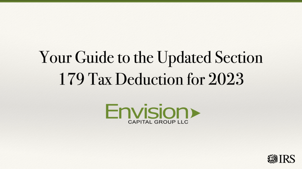 Section 179 for 2023 | Infographic - Envision Capital Group